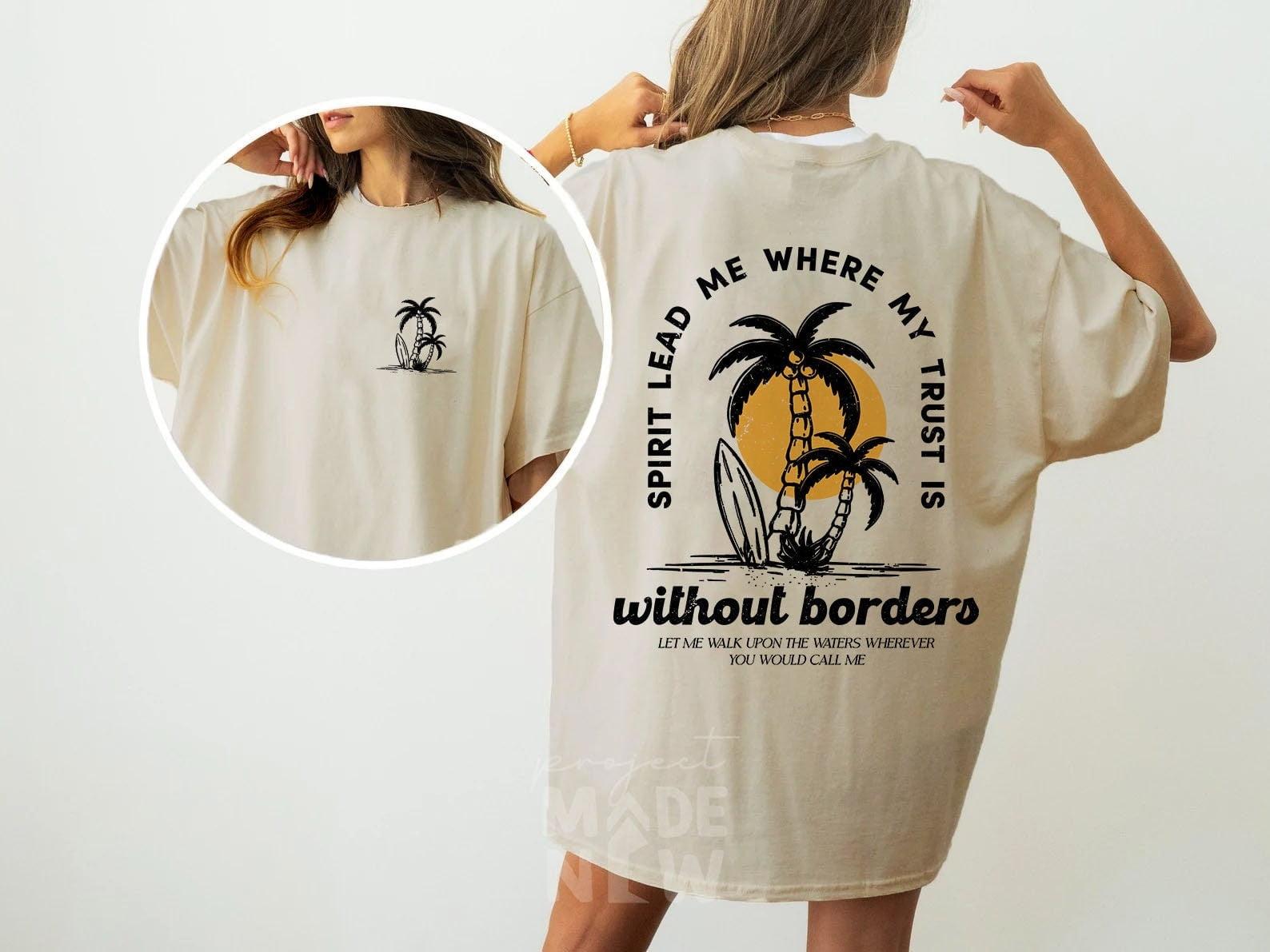 Christian Tshirt, Beachy Tee Trendy Oversized Tee Shirt, Baptism Gift ...