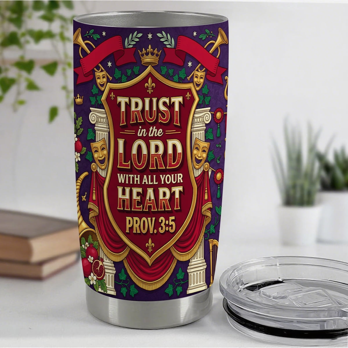 Christian Tumbler 20oz Trust in the Lord Coffee Tea Cup with Lid for ...