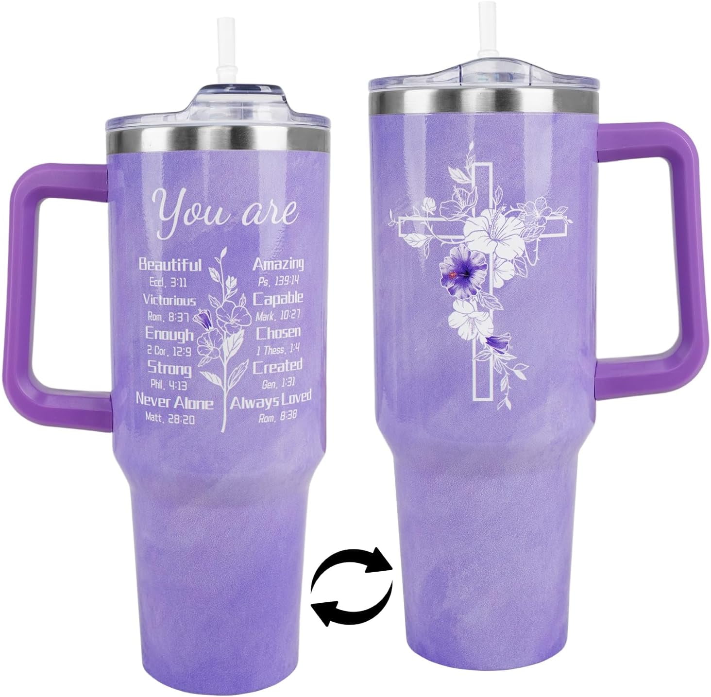 Christian Tumbler 40 Oz, Religious Gifts for Women Christian, Catholic ...