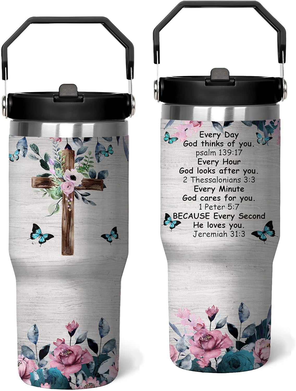 Christian Tumbler Inspiration, Bible Verse Religious Coffee Cup ...