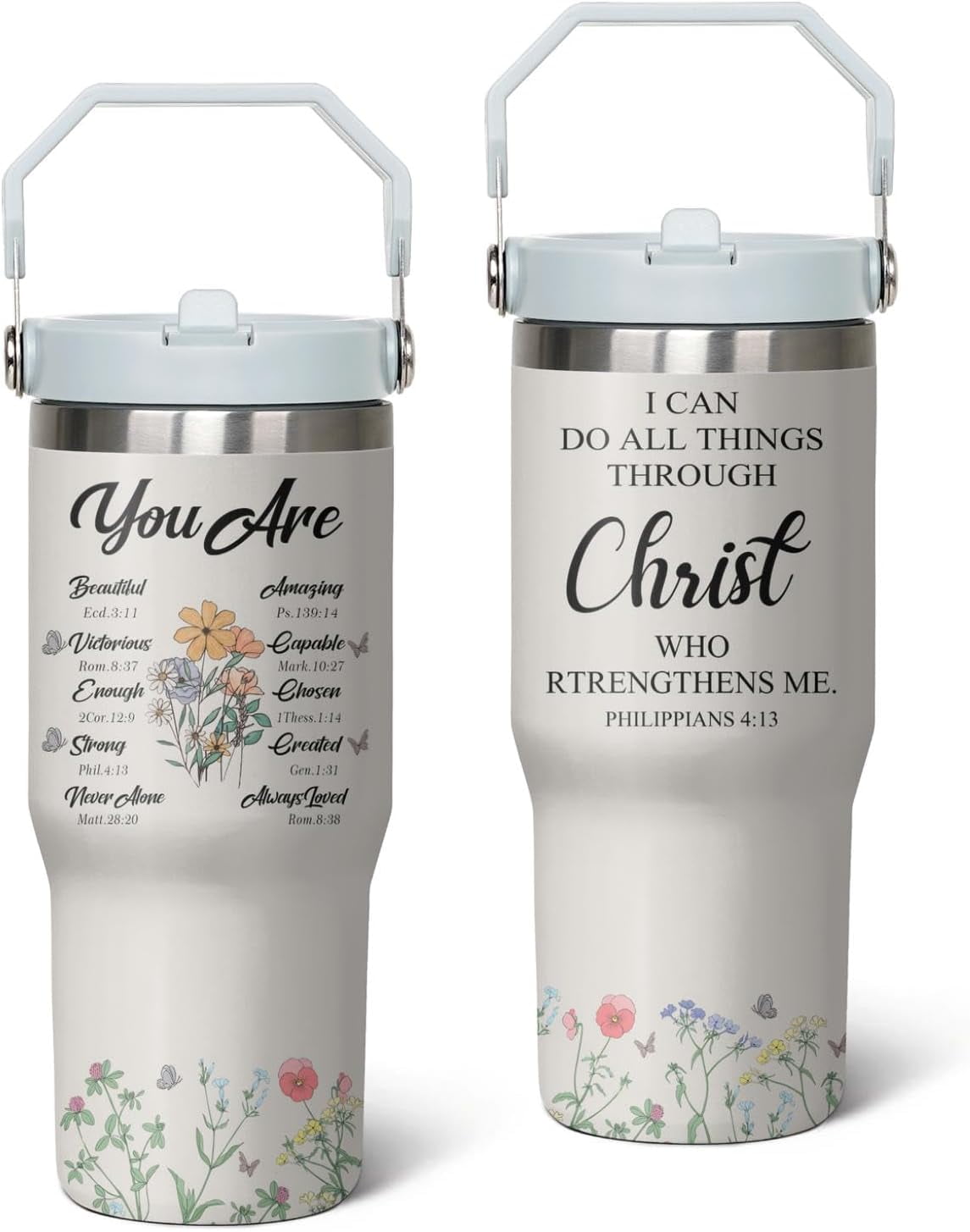 Christian Tumbler Inspiration Christian Gift for Women, Bible Verse ...