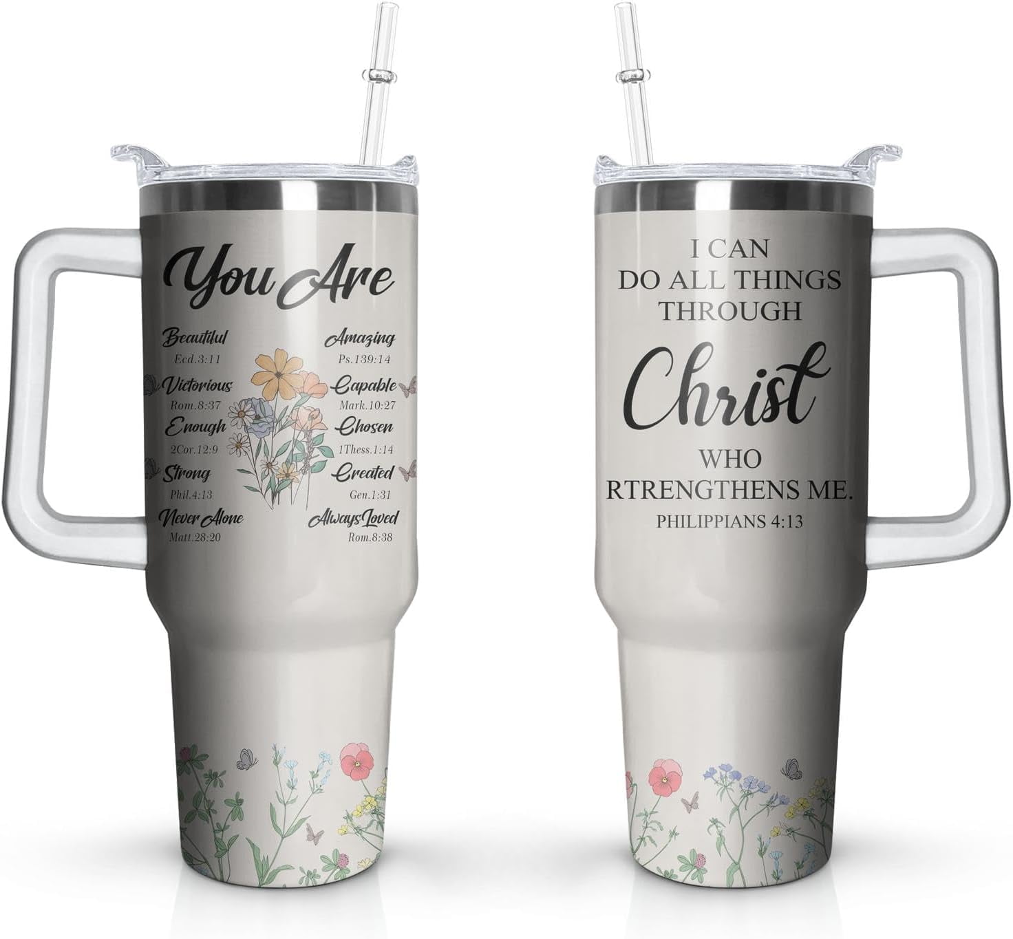 Christian Tumbler Inspiration Christian Gift for Women, Bible Verse ...