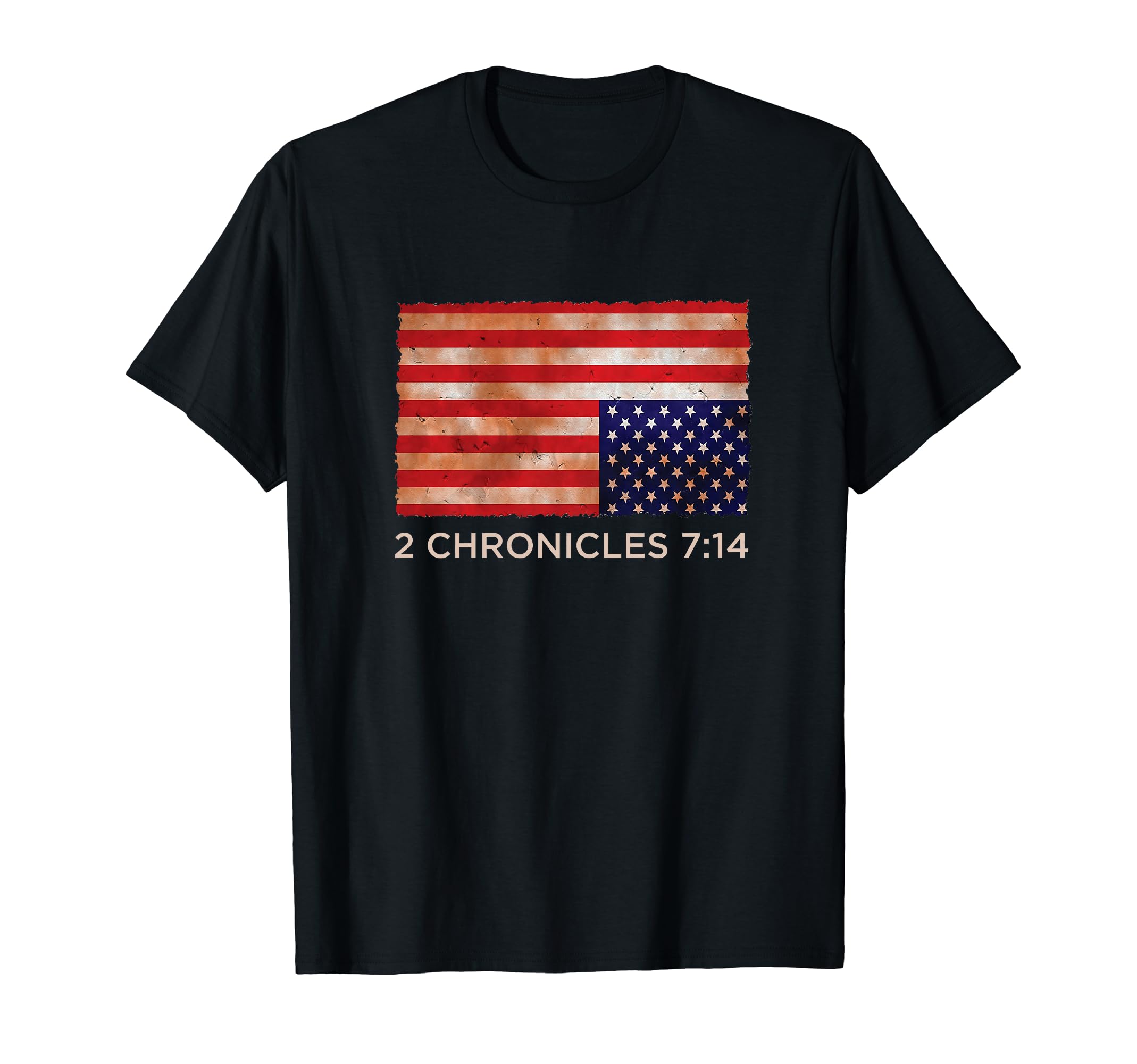 Christian USA Under Distress Upside Down American Flag T-Shirt ...