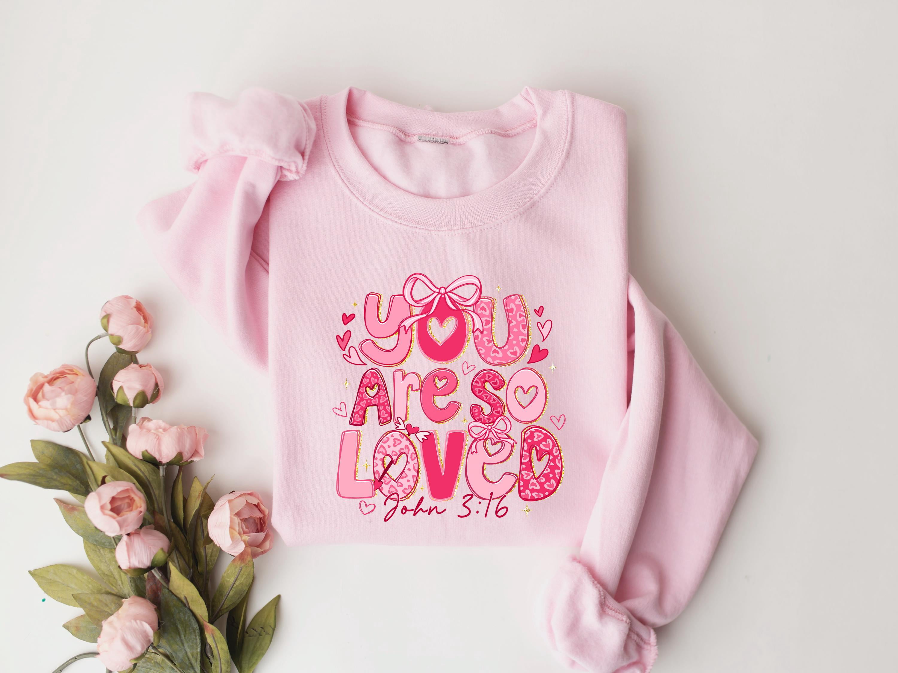 Christian Valentines Day Shirt, You Are So Loved Tee, John 3 16 Shirt ...