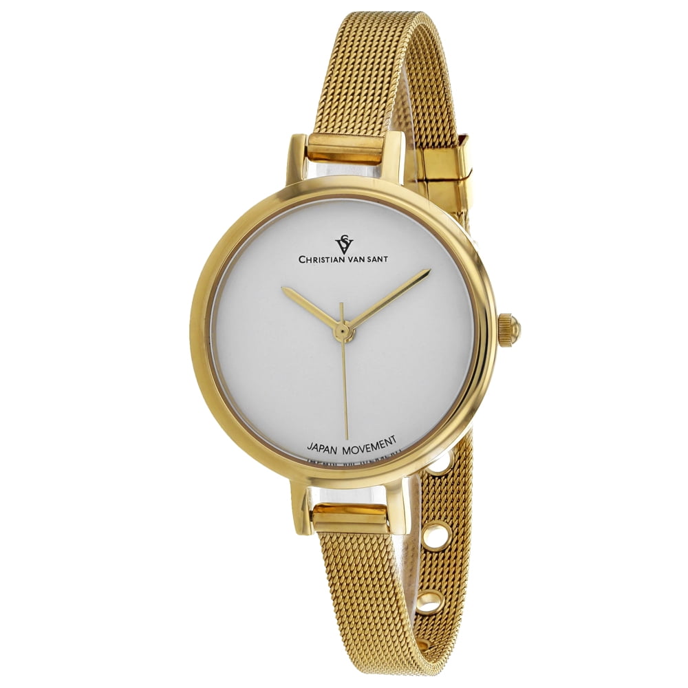 Christian Van Sant Women's Grace White Dial Watch - CV0283 - Walmart.com