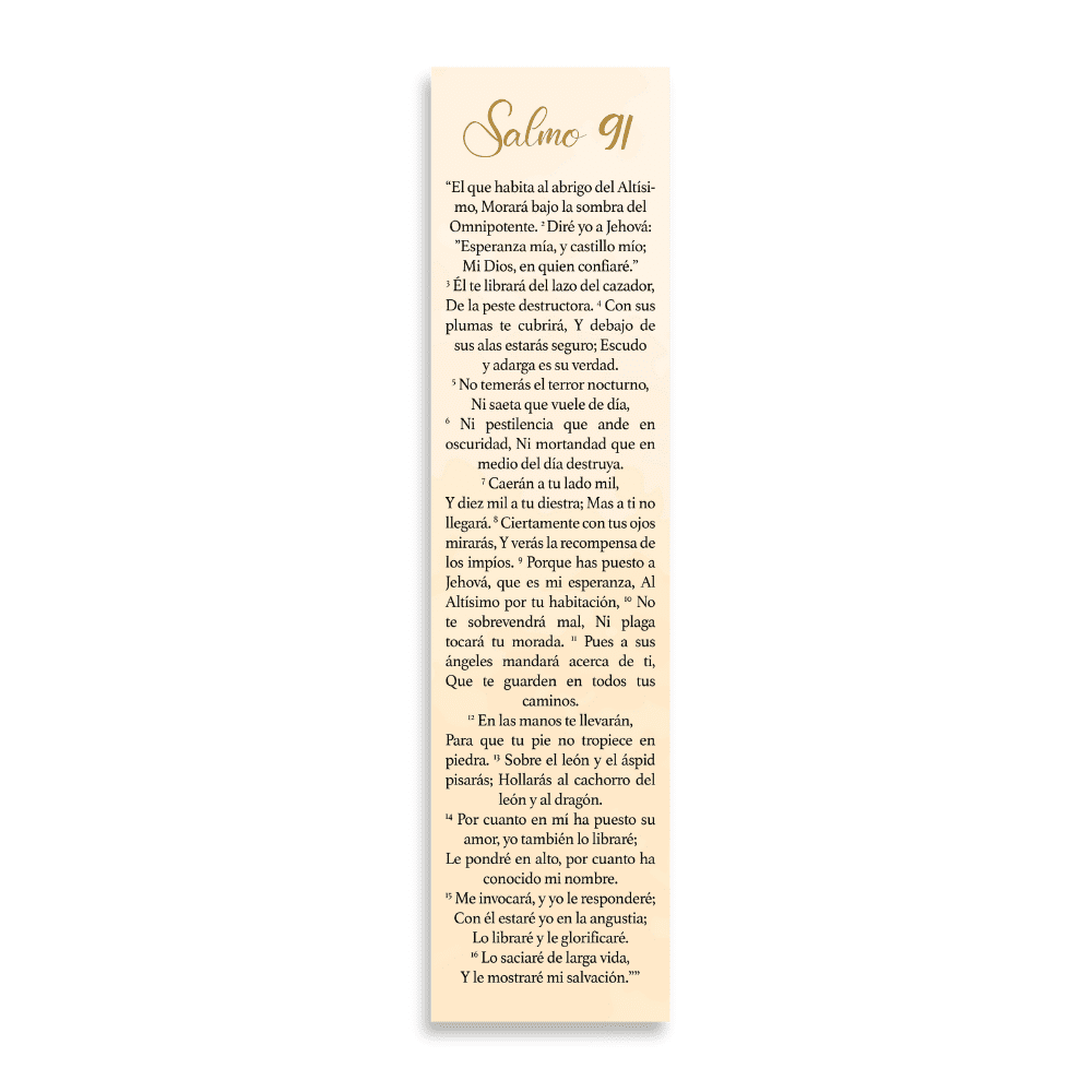 Christian Verses Bookmark | Page Marker Divider | Spanish Psalm 91 ...