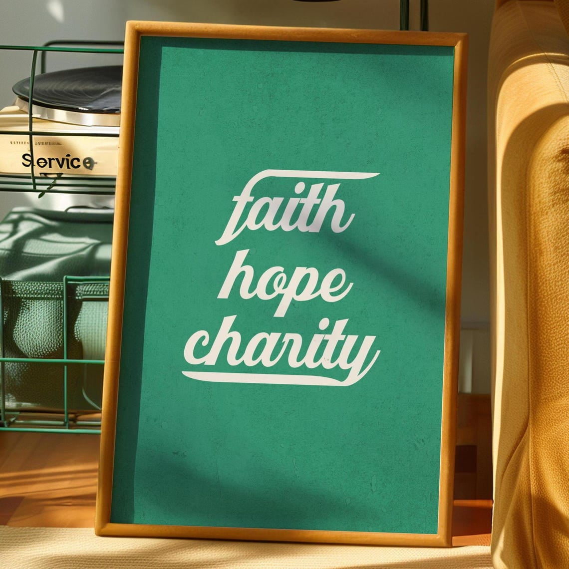 Christian Virtues Poster, Faith Hope Charity Wall Art Poster Decor For ...