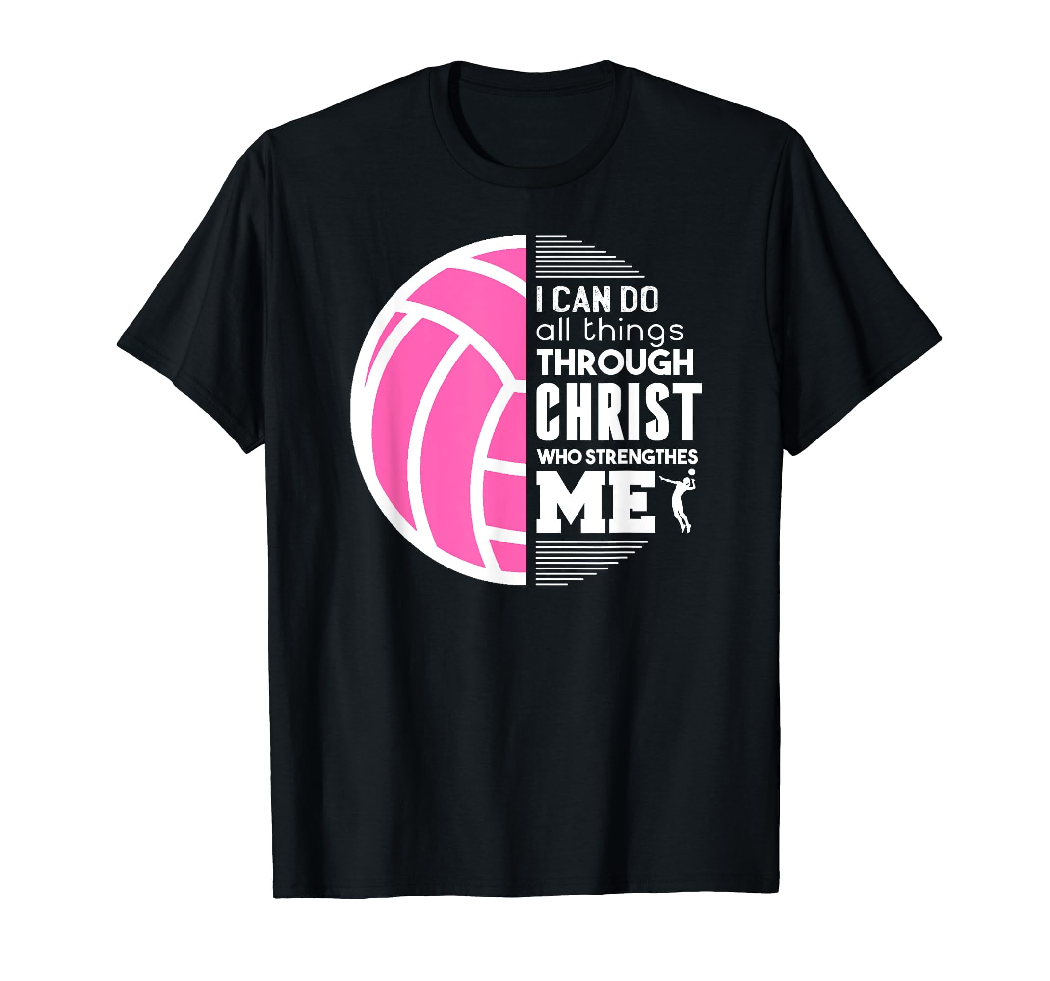 Christian Volleyball I Can Do All Things Philippians Gift T-Shirt ...