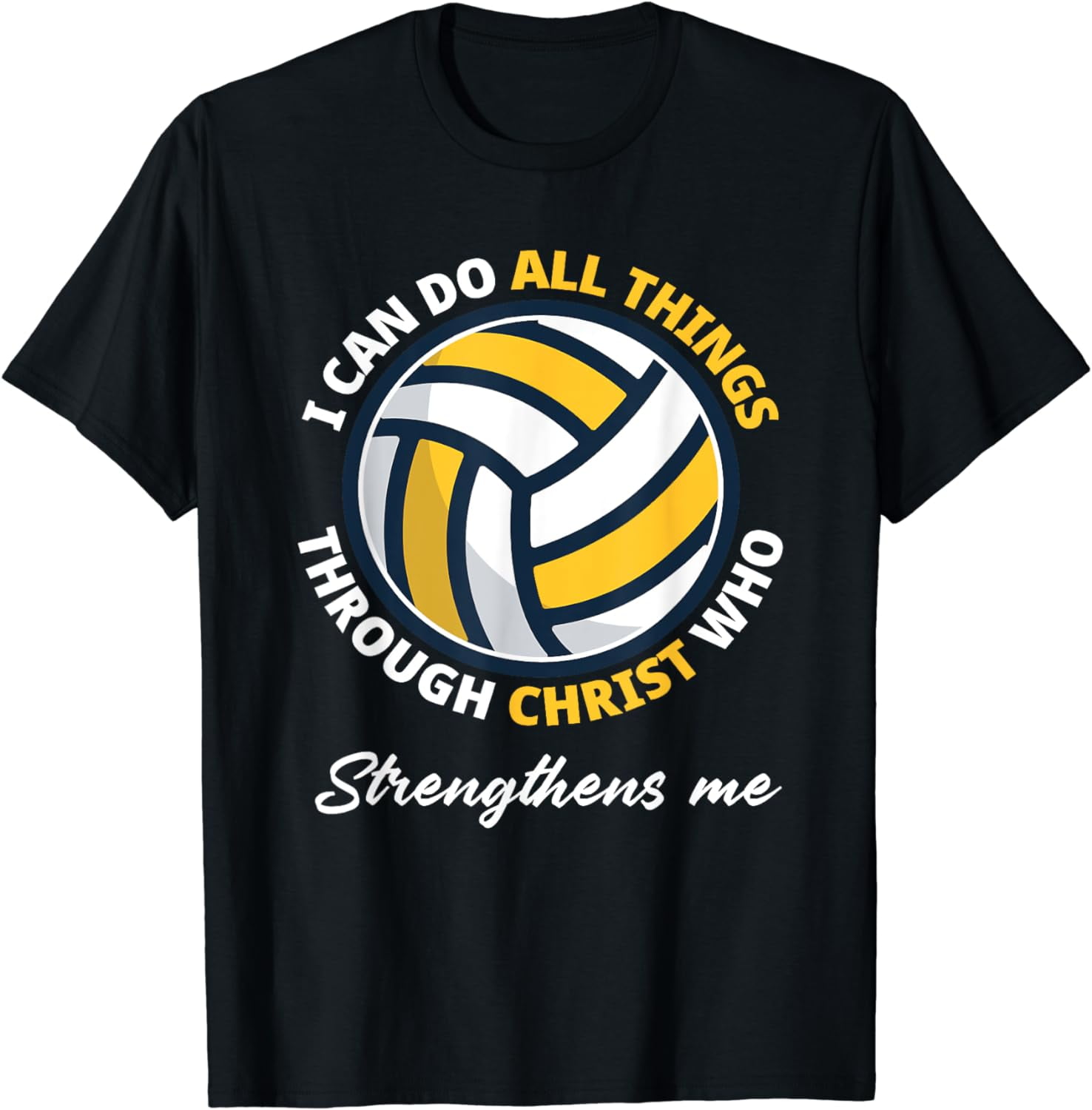 Christian Volleyball Player Christ Lover Funny Volleyball T-Shirt ...
