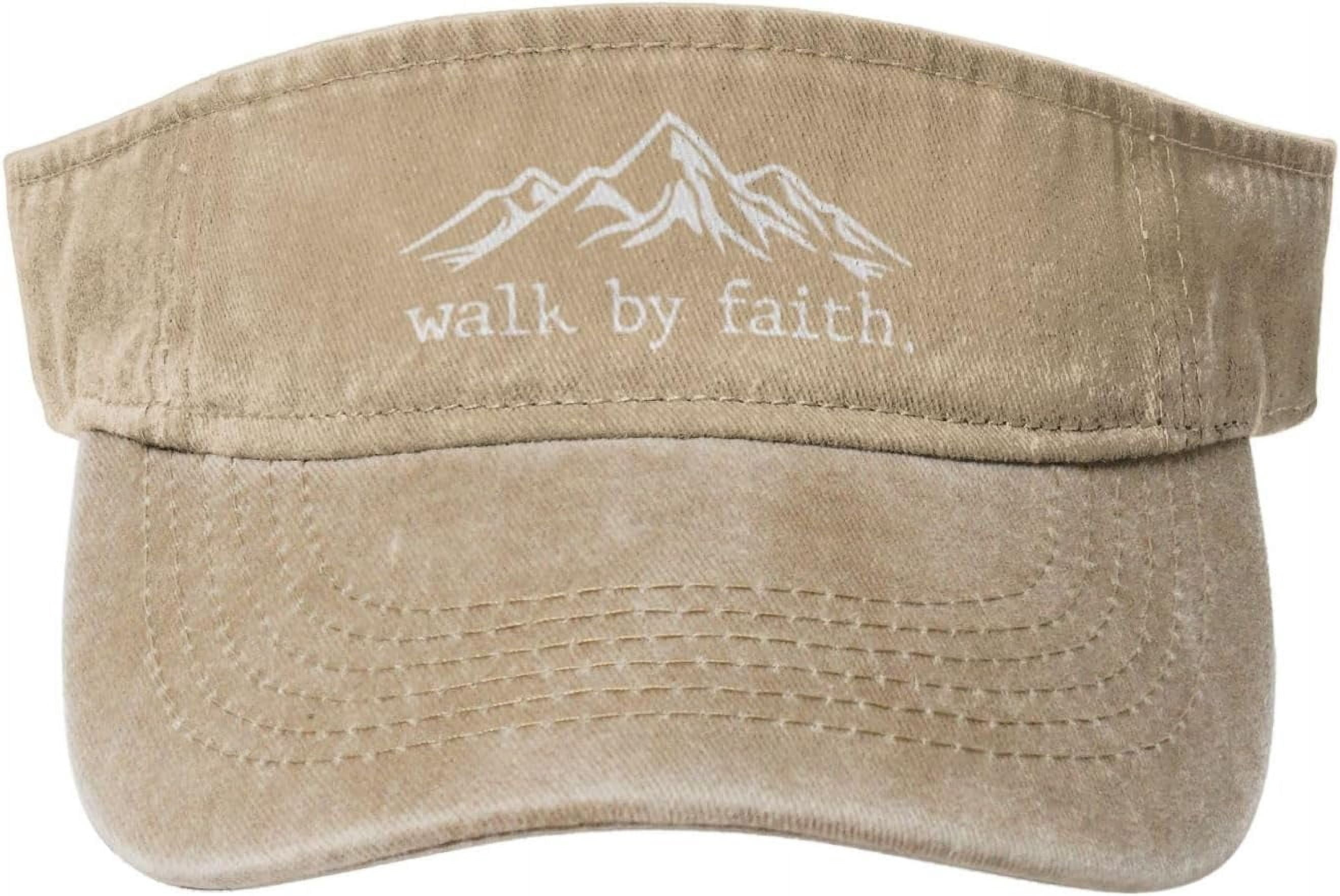 Christianï¼ŒWalk by Faith Sport Sun Visor Hats Adjustable Empty Top ...