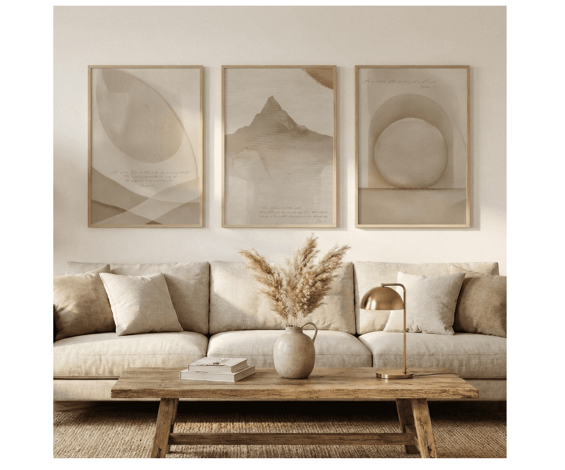 Christian Wall Art Bible Verse Prints Set 3 Unframed Paper Print 12x18 ...