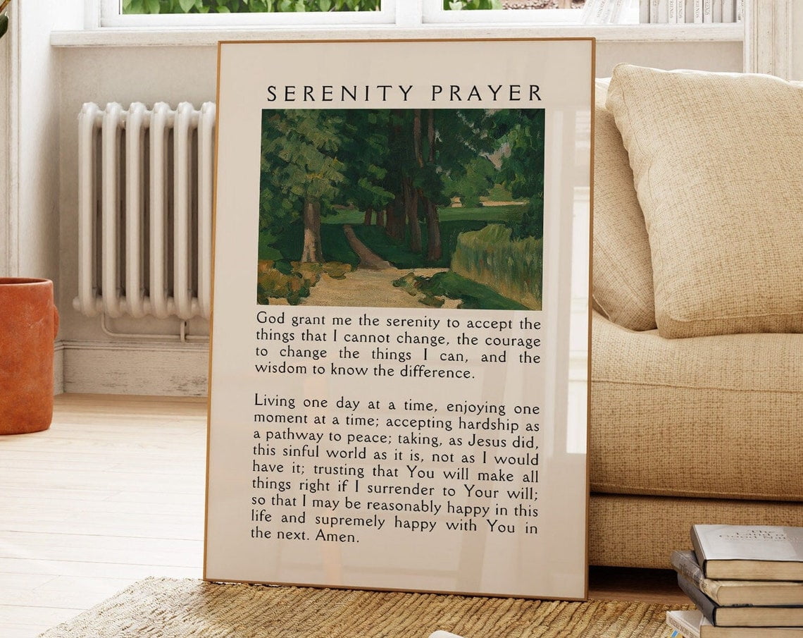 Christian Wall Art, Christian Serenity Prayer, Landscape Christian ...