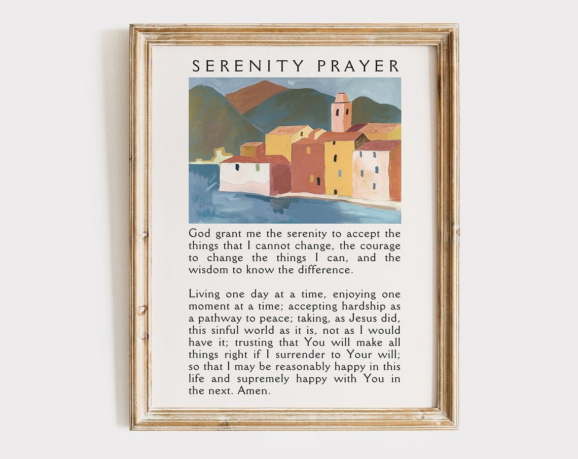 Christian Wall Art, Christian Serenity Prayer, Landscape Christian ...