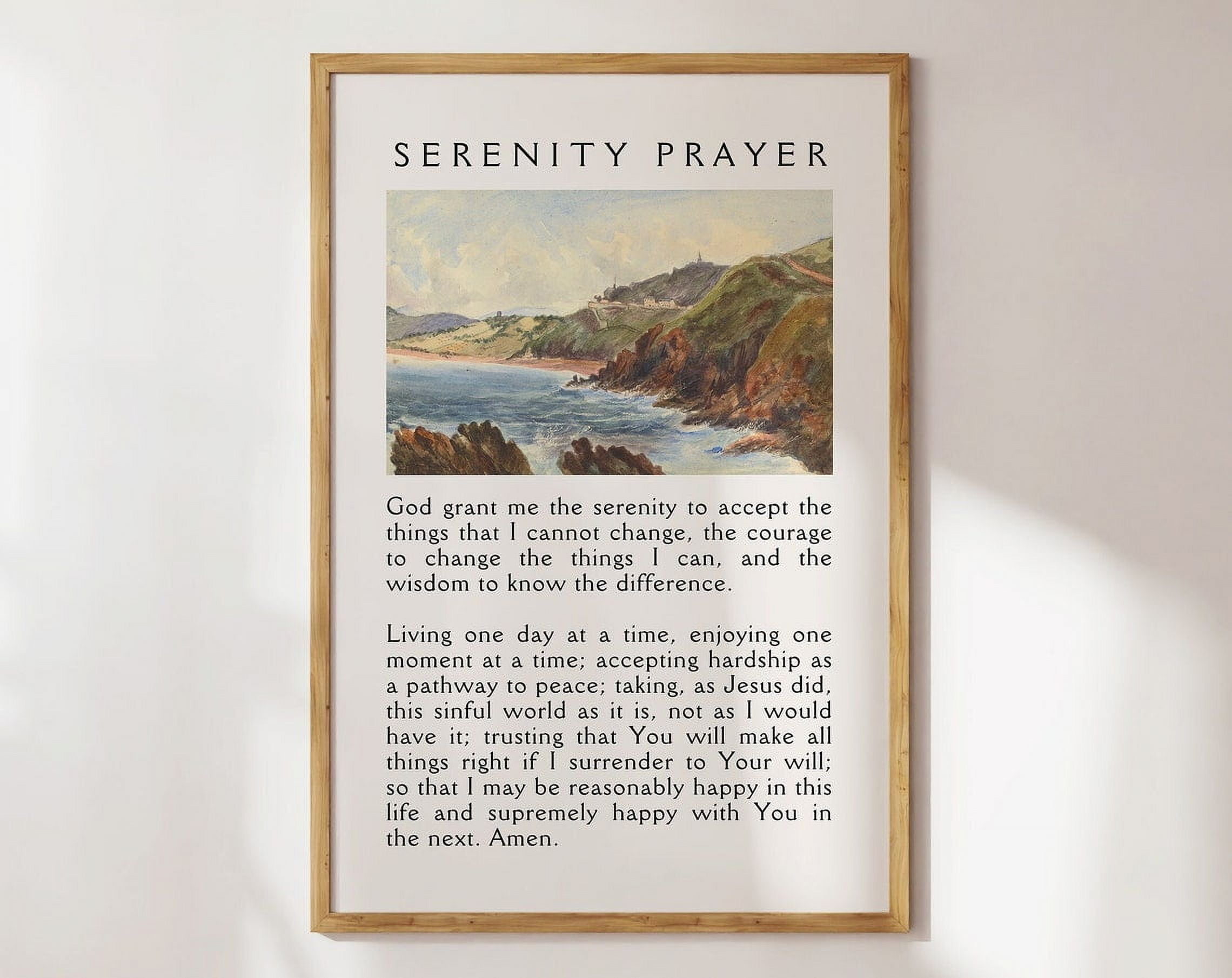 Christian Wall Art, Christian Serenity Prayer, Landscape Christian ...