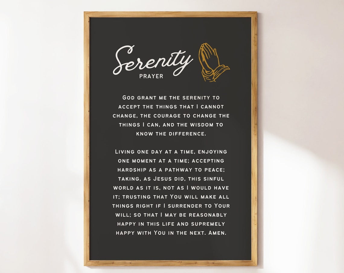 Christian Wall Art, Christian Serenity Prayer, Modern Christian Art ...