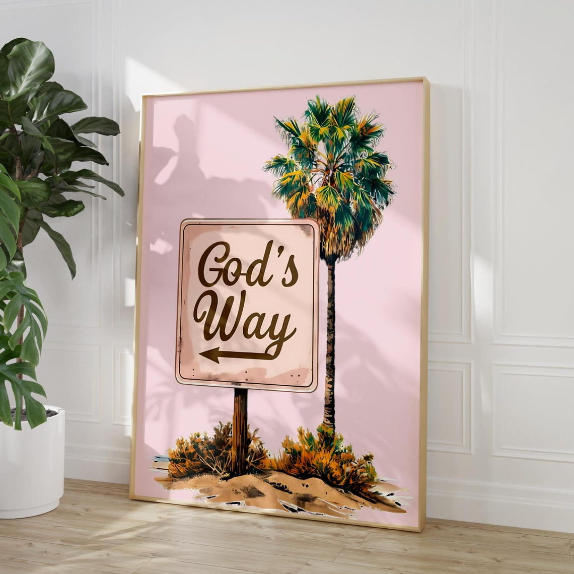 Christian Wall Art Cute God Print Minimalist Modern Scripture Poster ...