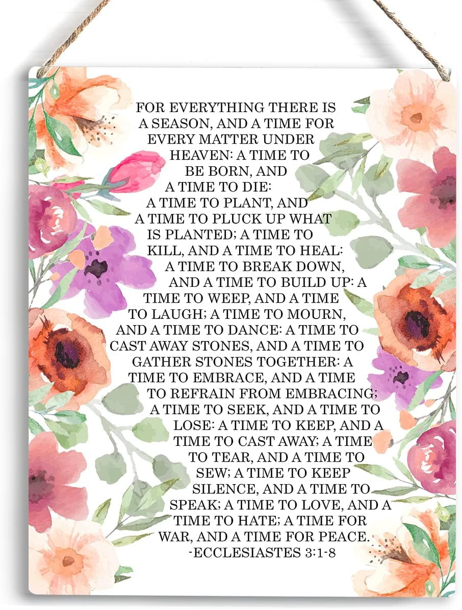 Christian Wall Art Ecclesiastes 31-8 For Everything There Is A Season ...
