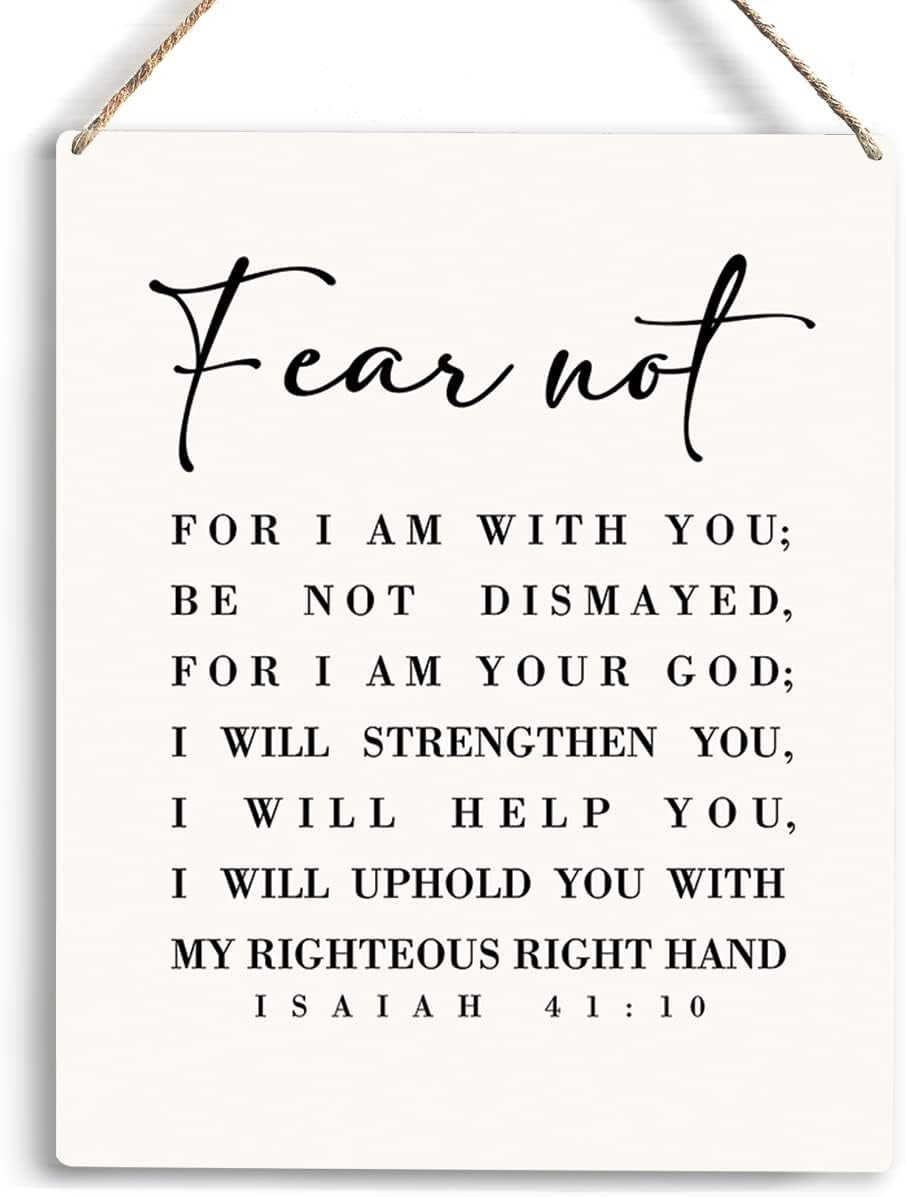 Christian Wall Art Fear Not For I Am With You Be Not Dismayed Isaiah ...