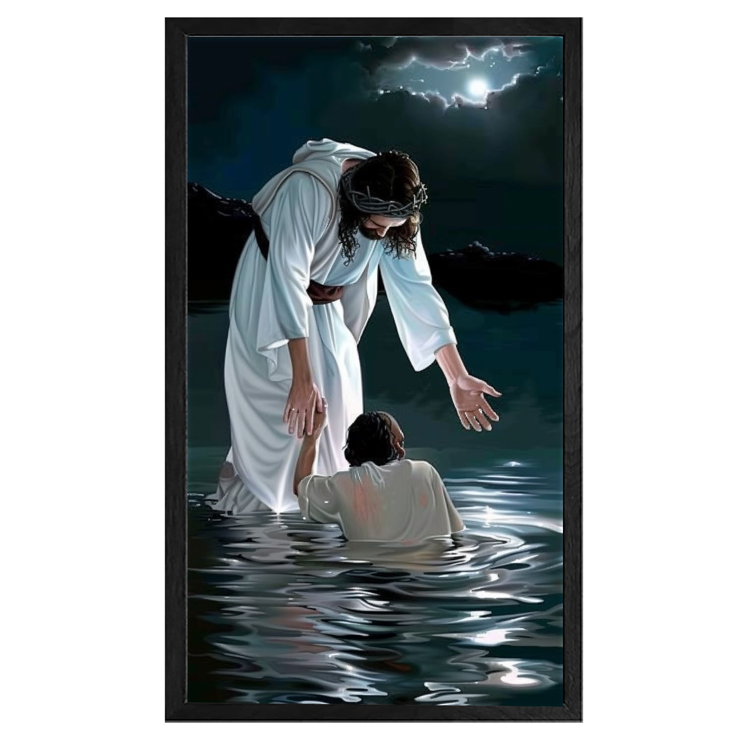 Christian Wall Art Jesus God Canvas Art Helper Of The Helpless Painting ...