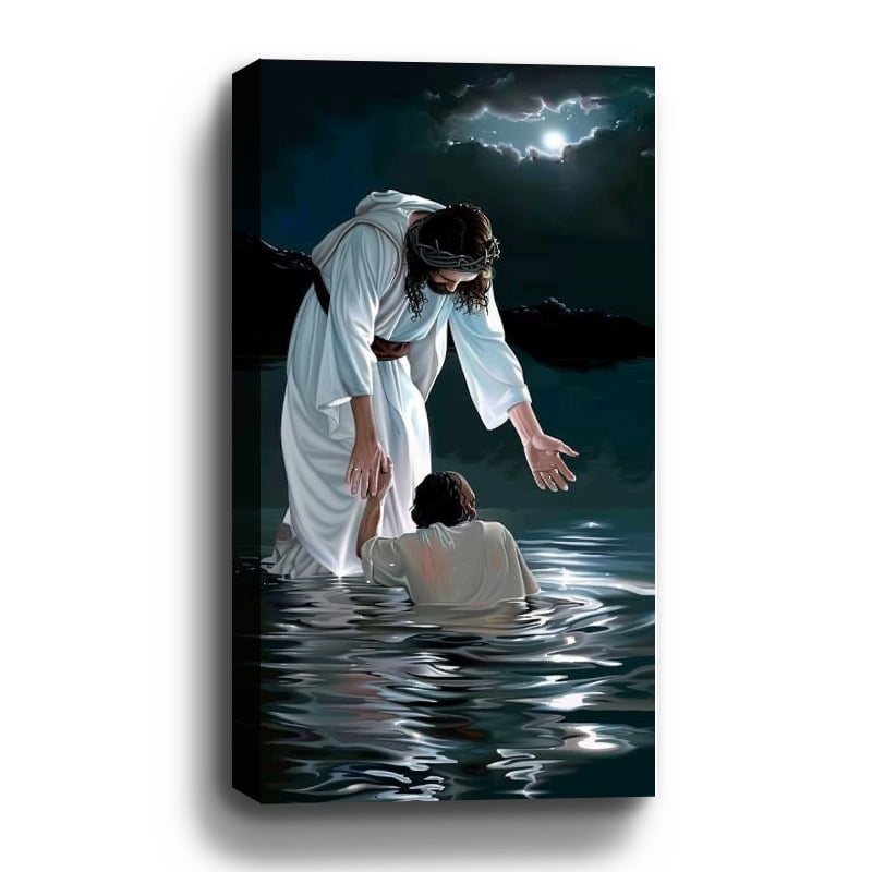 Christian Wall Art Jesus God Canvas Art Helper Of The Helpless Painting ...