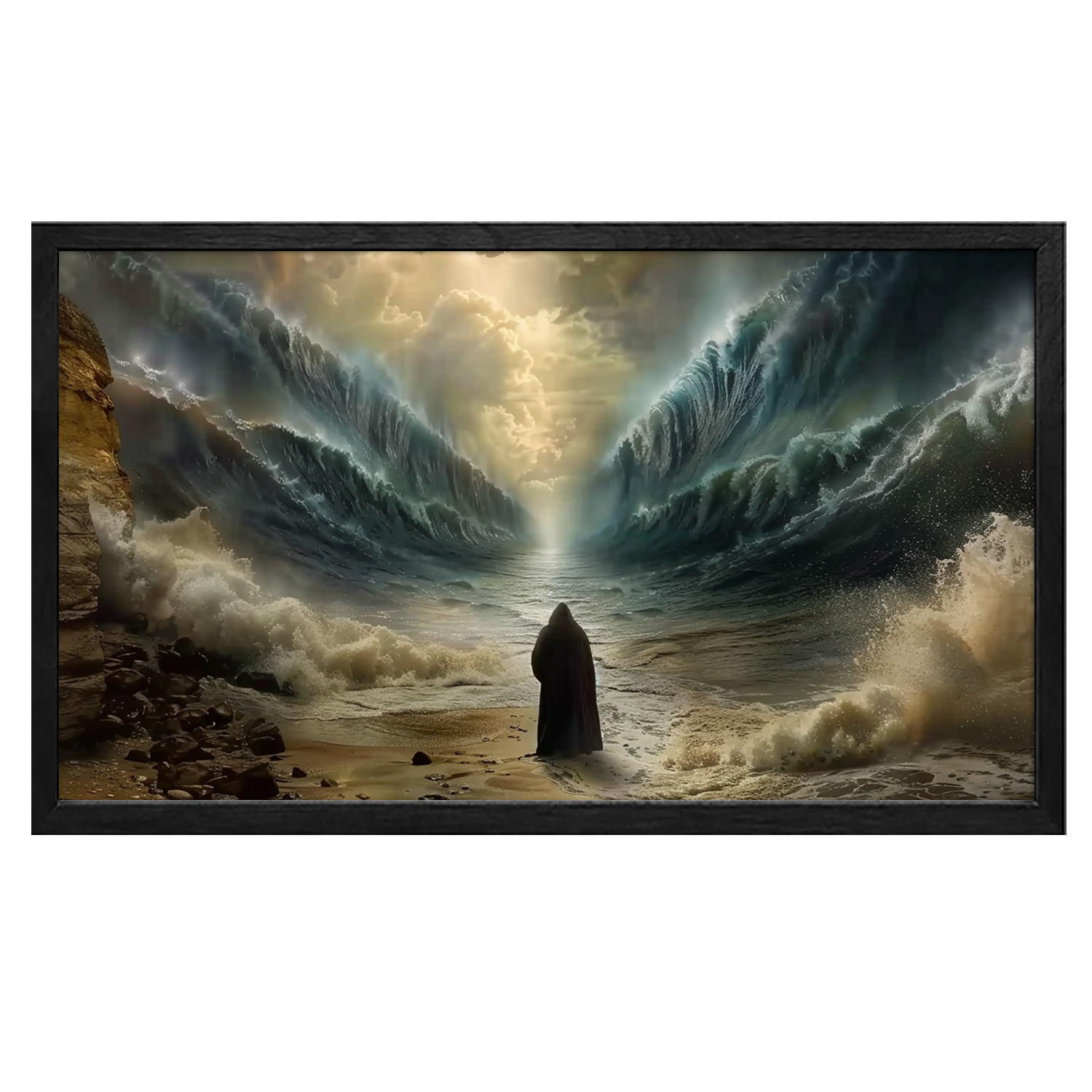 Christian Wall Art Jesus God Canvas Art Moses Parting The Water ...