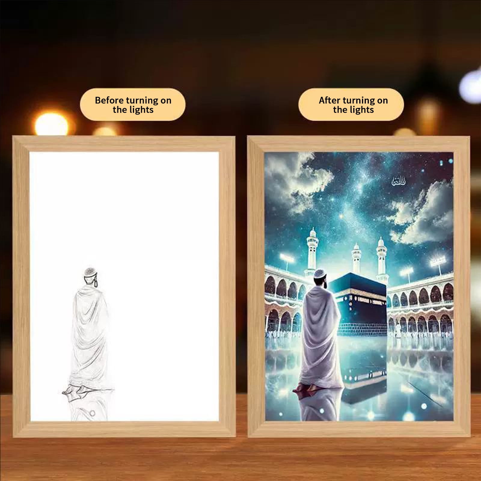 Christian Wall Art Jesus Lamp Light, Miraclelamp Lumin Light Up Picture ...