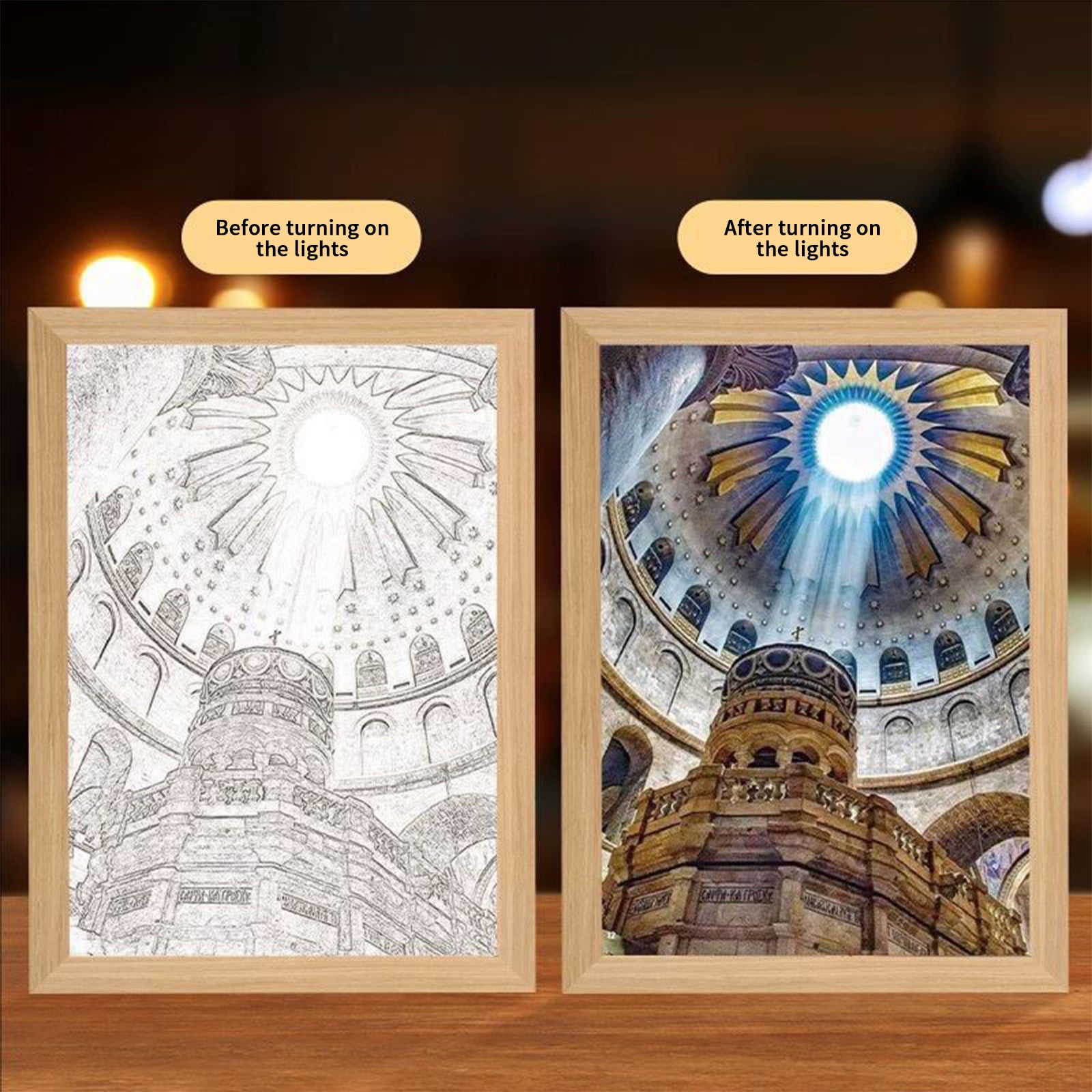 Christian Wall Art Jesus Lamp Light, Miraclelamp Lumin Light Up Picture ...