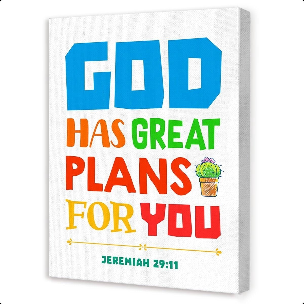 Christian Wall Art for Kids poster Bible Scripture Wall Decor,Christian ...