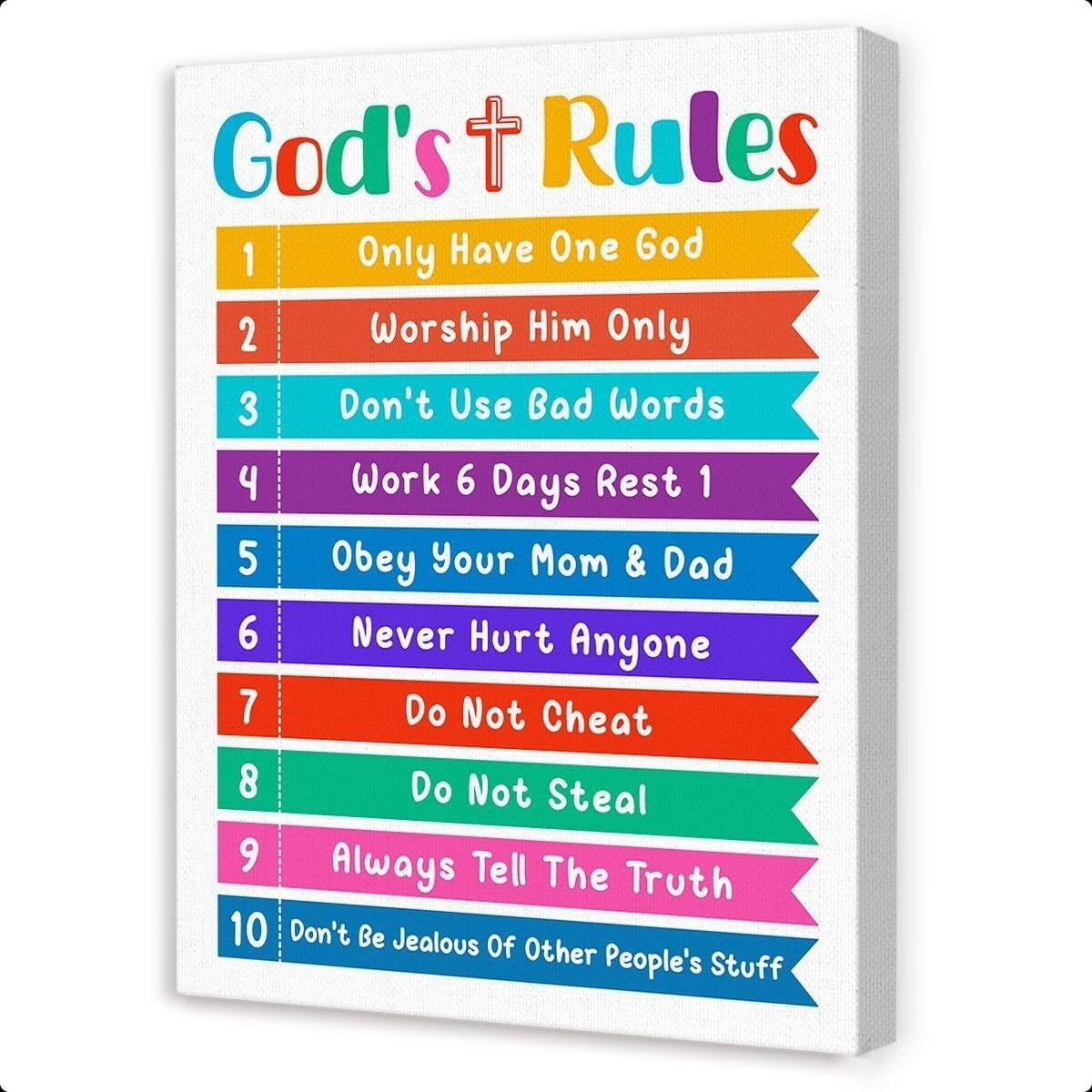 Christian Wall Art for Kids poster Bible Scripture Wall Decor,Christian ...