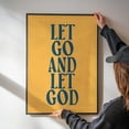 Christian Wall Art Let Go and Let God Spiritual Decoration, Stretched ...