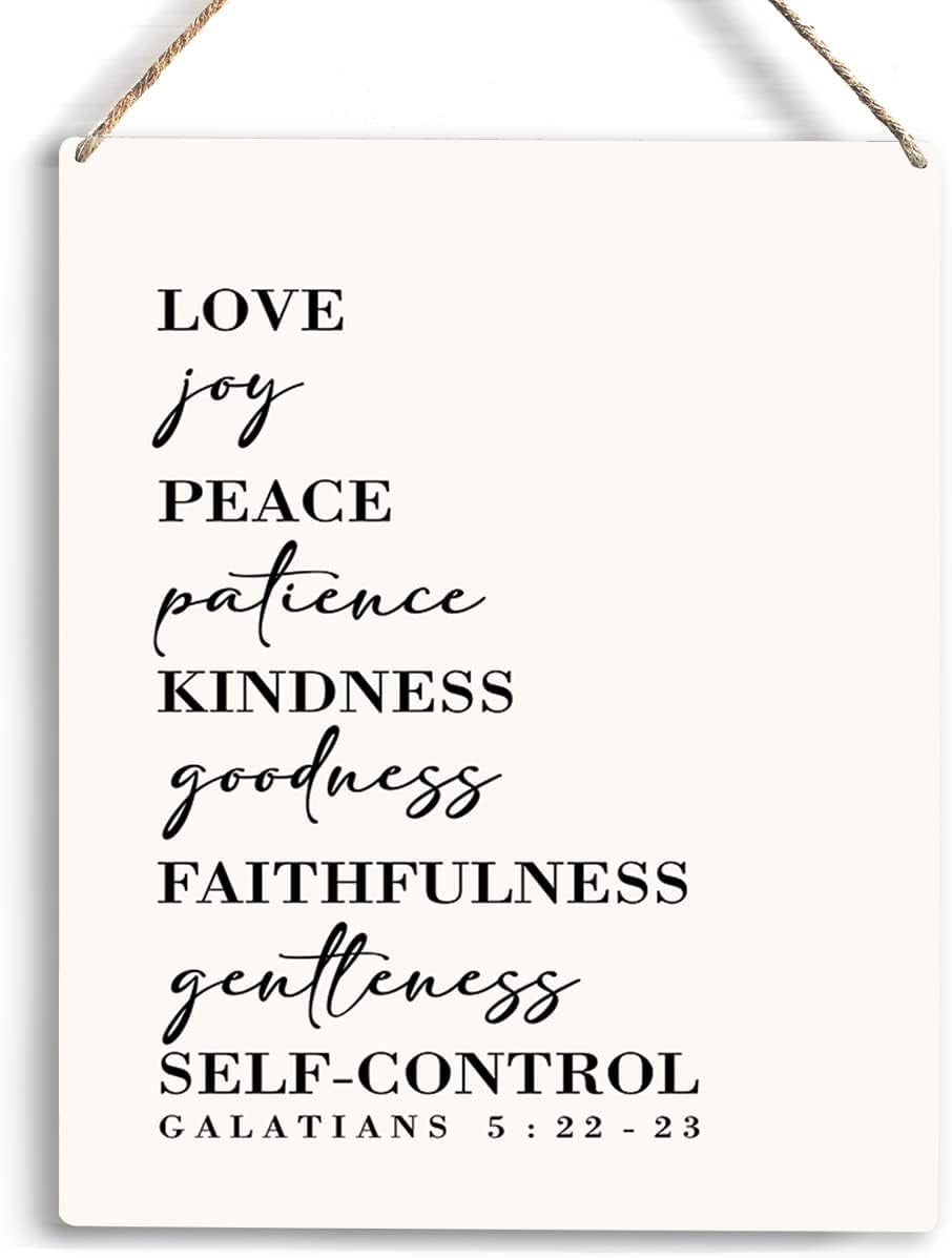 Christian Wall Art Love Joy Peace Patience Kindness Galatians 522-23 ...