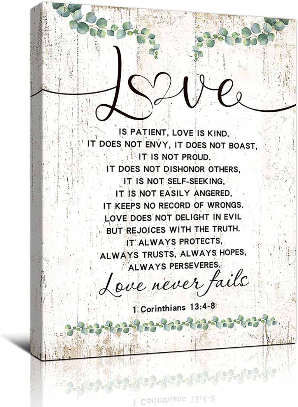 Christian Wall Art Love Is Patient Love Is Kind Wall Art Framed ...