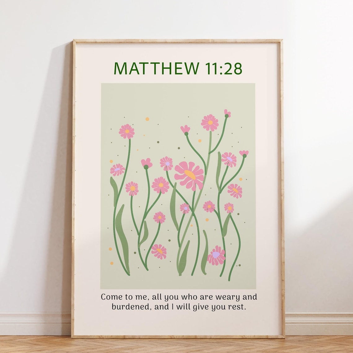 Christian Wall Art, Matthew Print, Bible Verse, Scripture Art ...