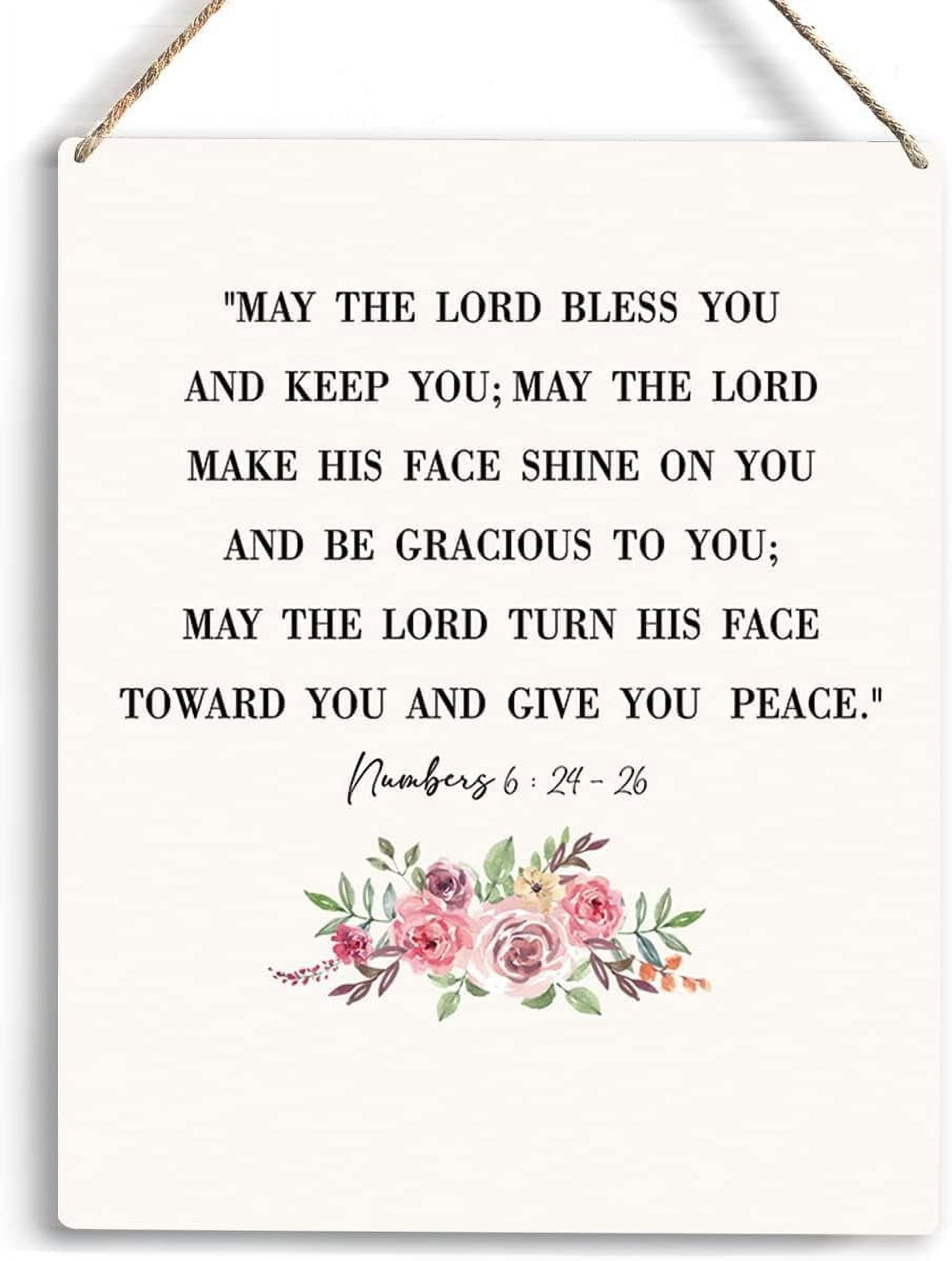 Christian Wall Art May The Lord Bless You And Keep You Christian Positive Quote Wall Decor ...