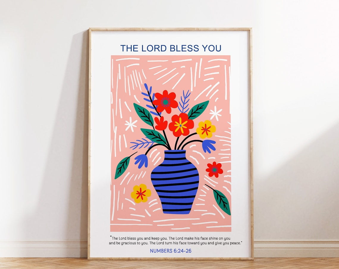 Christian Wall Art, Numbers Scripture, Religious Poster, Wall Decor ...