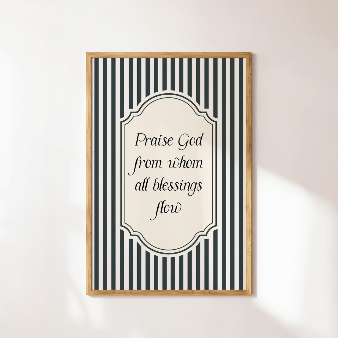 Christian Wall Art, Praise God From Whom All Blessings Flow, Elegant ...