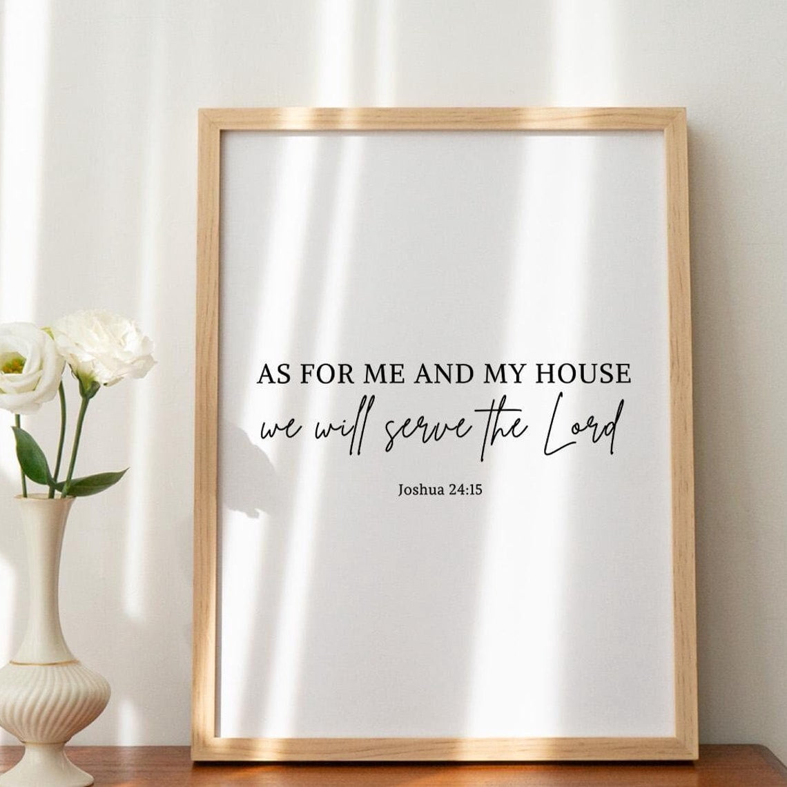 Christian Wall Art Print, Religious Poster, Joshua Scripture Print ...