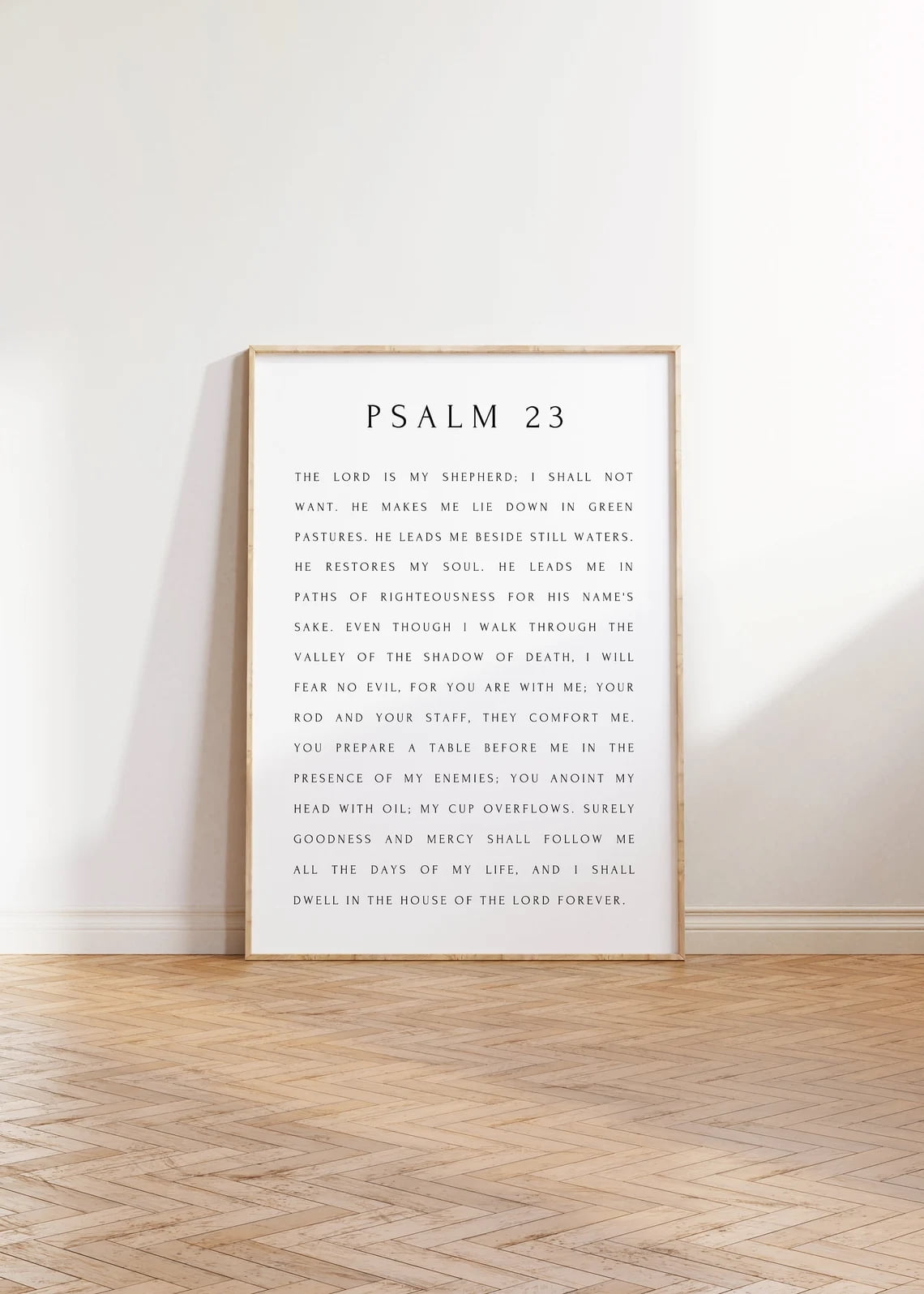 Christian Wall Art Psalm 23 The Lord Is My Shepherd Minimal Bible Verse ...