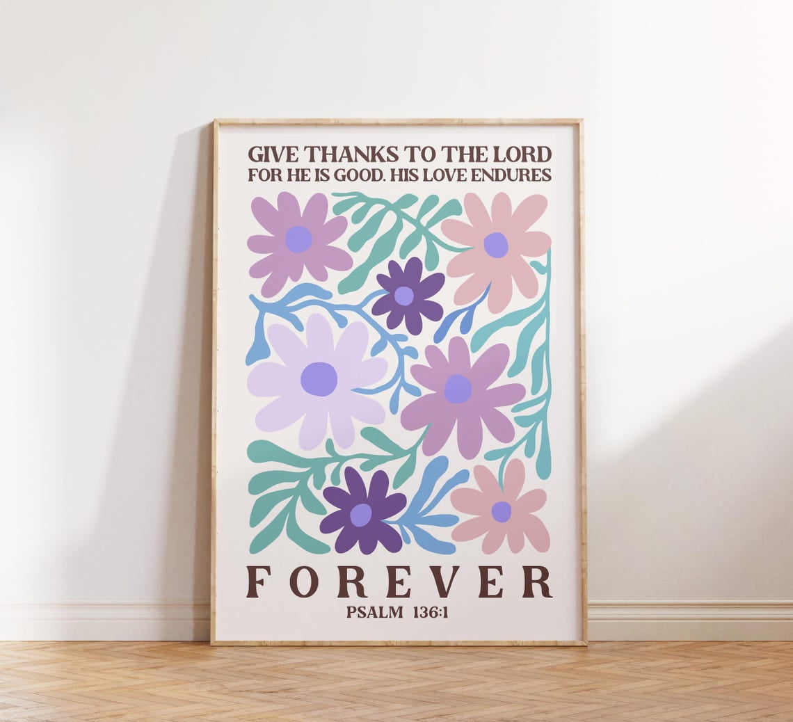 Christian Wall Art, Psalm Scripture, Jesus Inspirational Wall Art ...