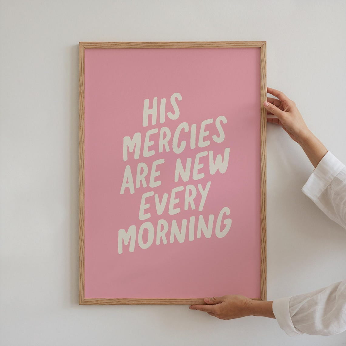 Christian Wall Art Quote, His Mercies Are New Every Morning, Bible ...
