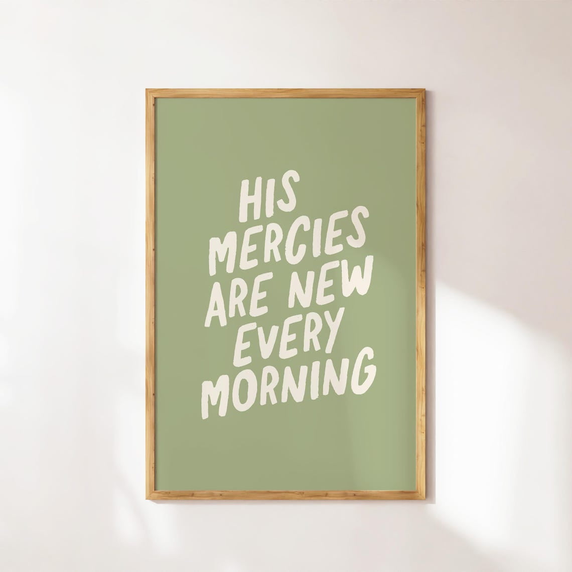 Christian Wall Art Quote, His Mercies Are New Every Morning, Bible ...