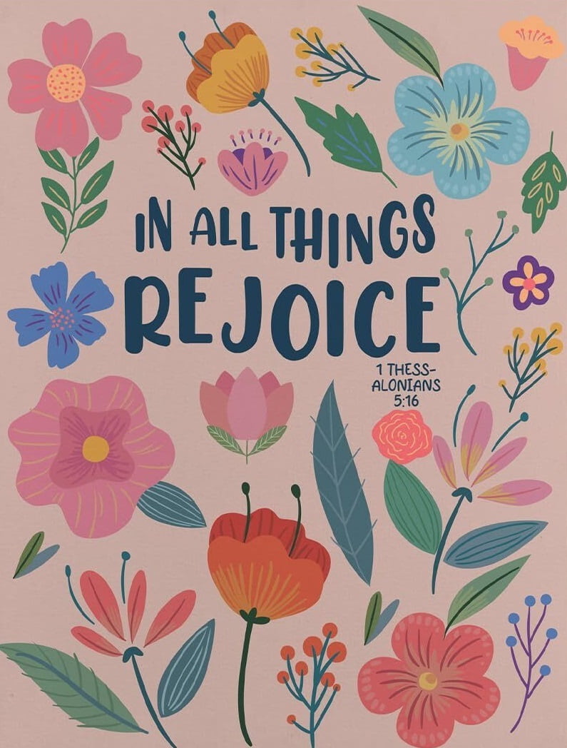 Christian Wall Art Religious Bible Verse Decor in All Things Rejoice ...