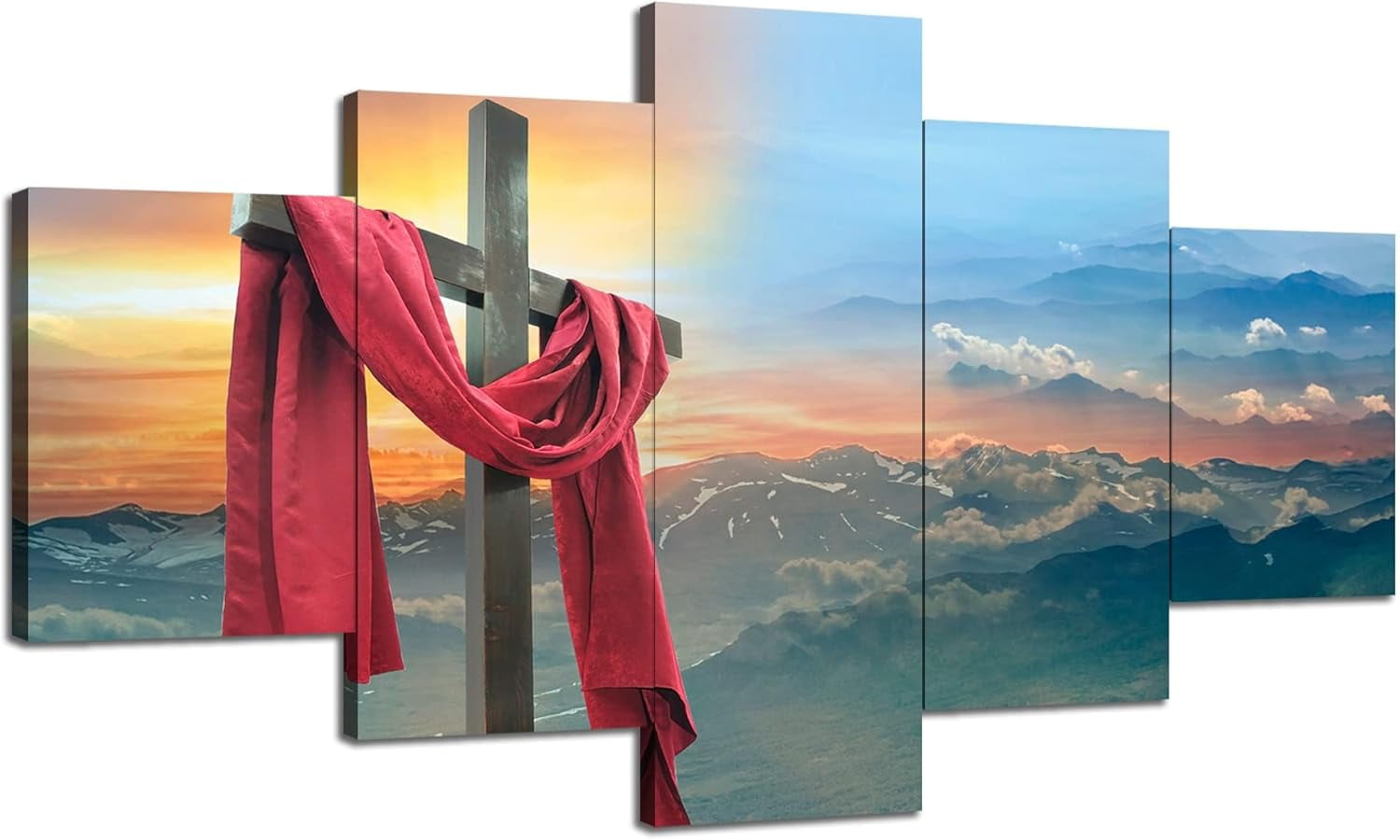 Christian Wall Art Religious Cross Paintings Crucifixion Wall Decor Jesus Christ Spiritual ...