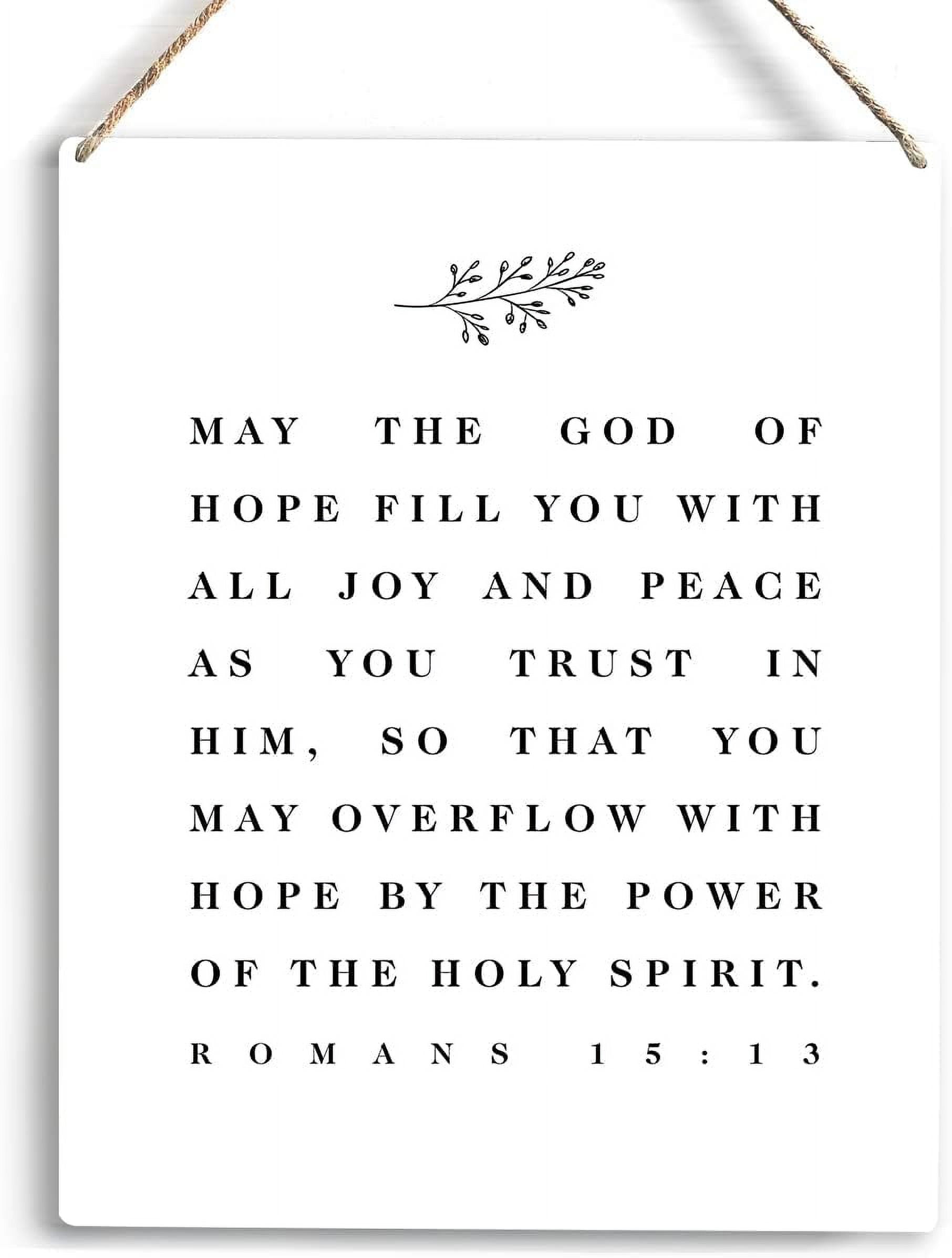 Christian Wall Art Romans 1513 May The God Of Hope Fill You With All ...
