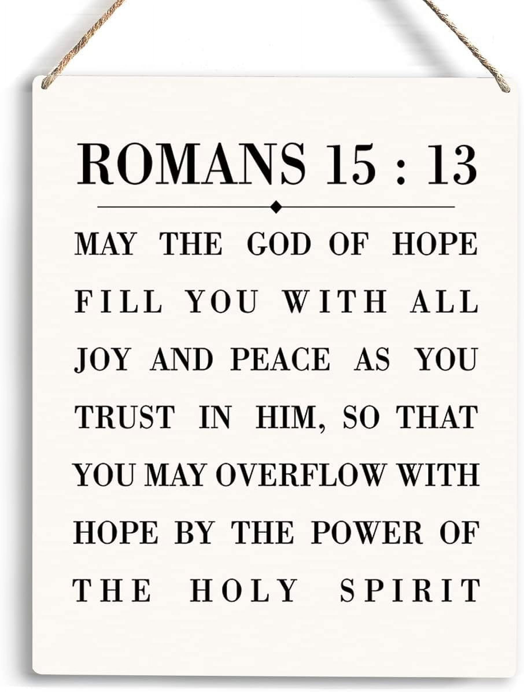Christian Wall Art Romans 1513 May The God Of Hope Fill You With All ...