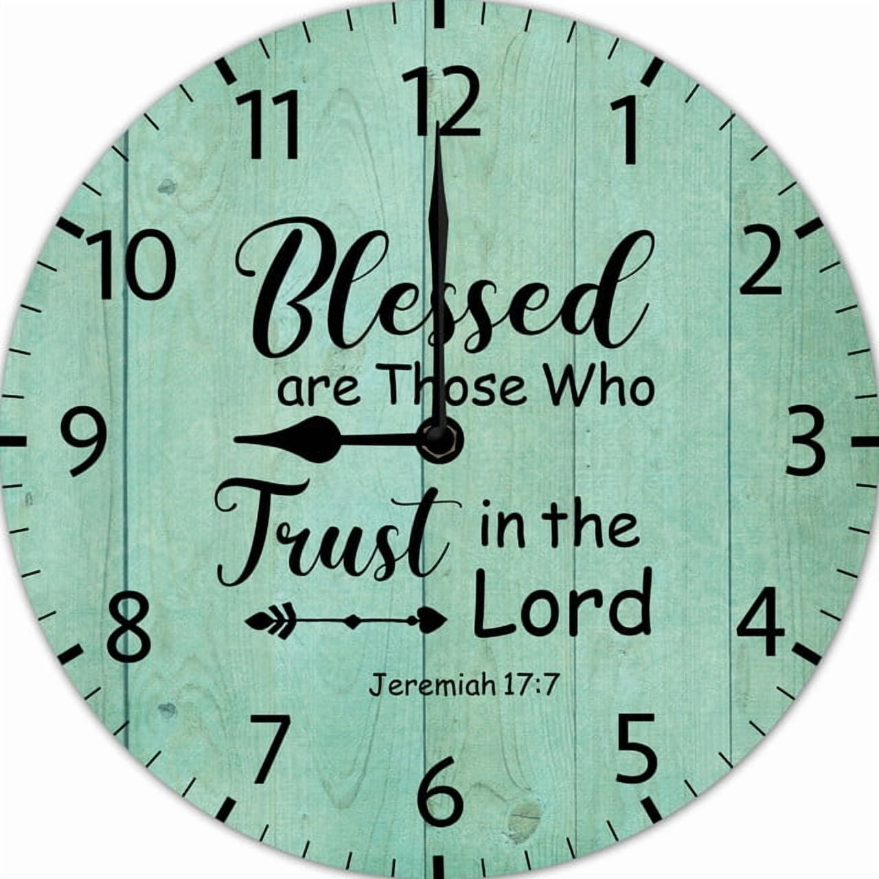 Christian Wall Clock Blessed are Those Who Trust in The Lord Clock ...