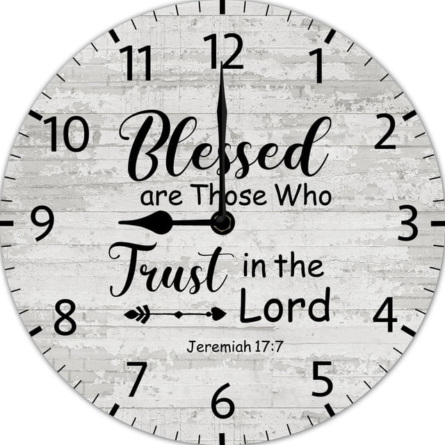 Christian Wall Clock Blessed are Those Who Trust in The Lord Clock ...