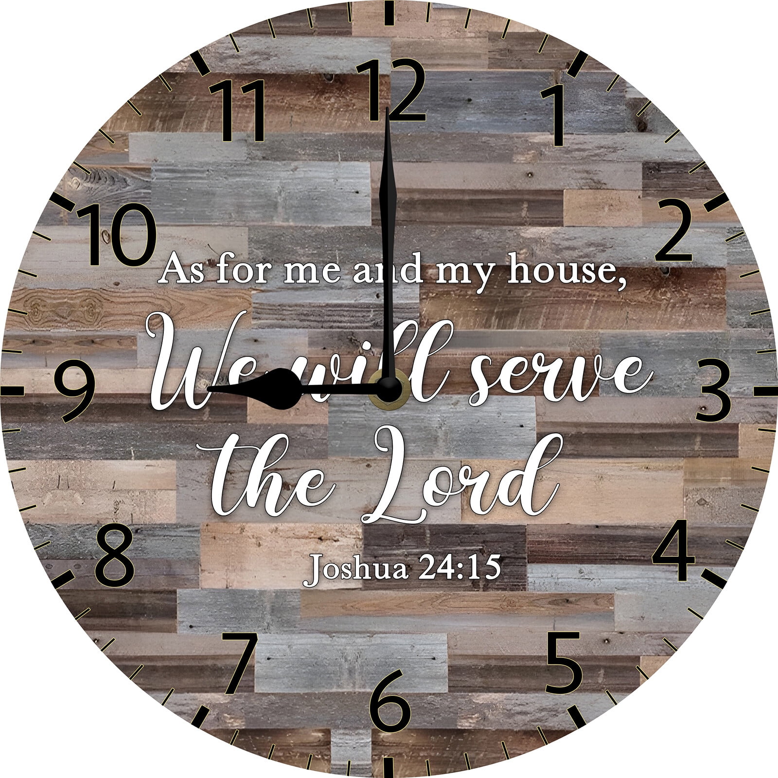 Christian Wall Clock, As for Me And My House We Will Serve the Lord ...