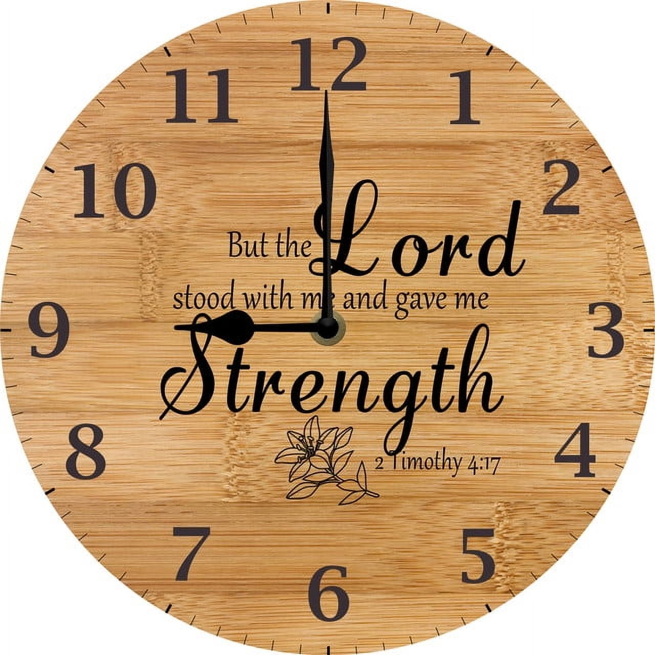 Christian Wall Clock But The Lord Stood With Me And Strengthened Me Religious Clock Christian ...