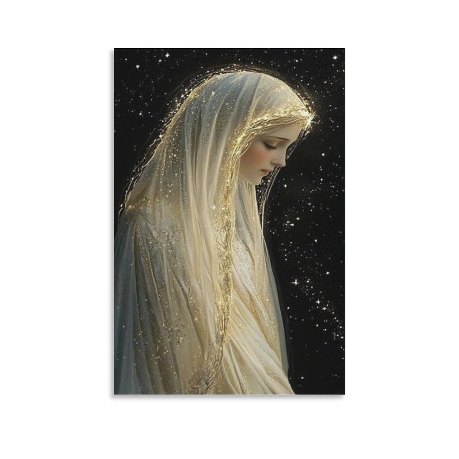 Christian Wall Decor Art Virgin Mary Canvas Print Vintage Poster ...